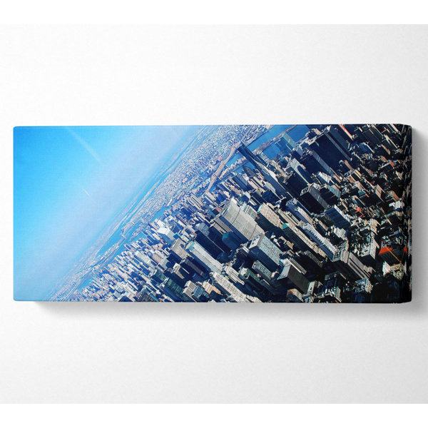 Ebern Designs New York aus dem Flugzeug - Kunstdrucke auf Leinwand - Wrapped Canvas | Wayfair.de